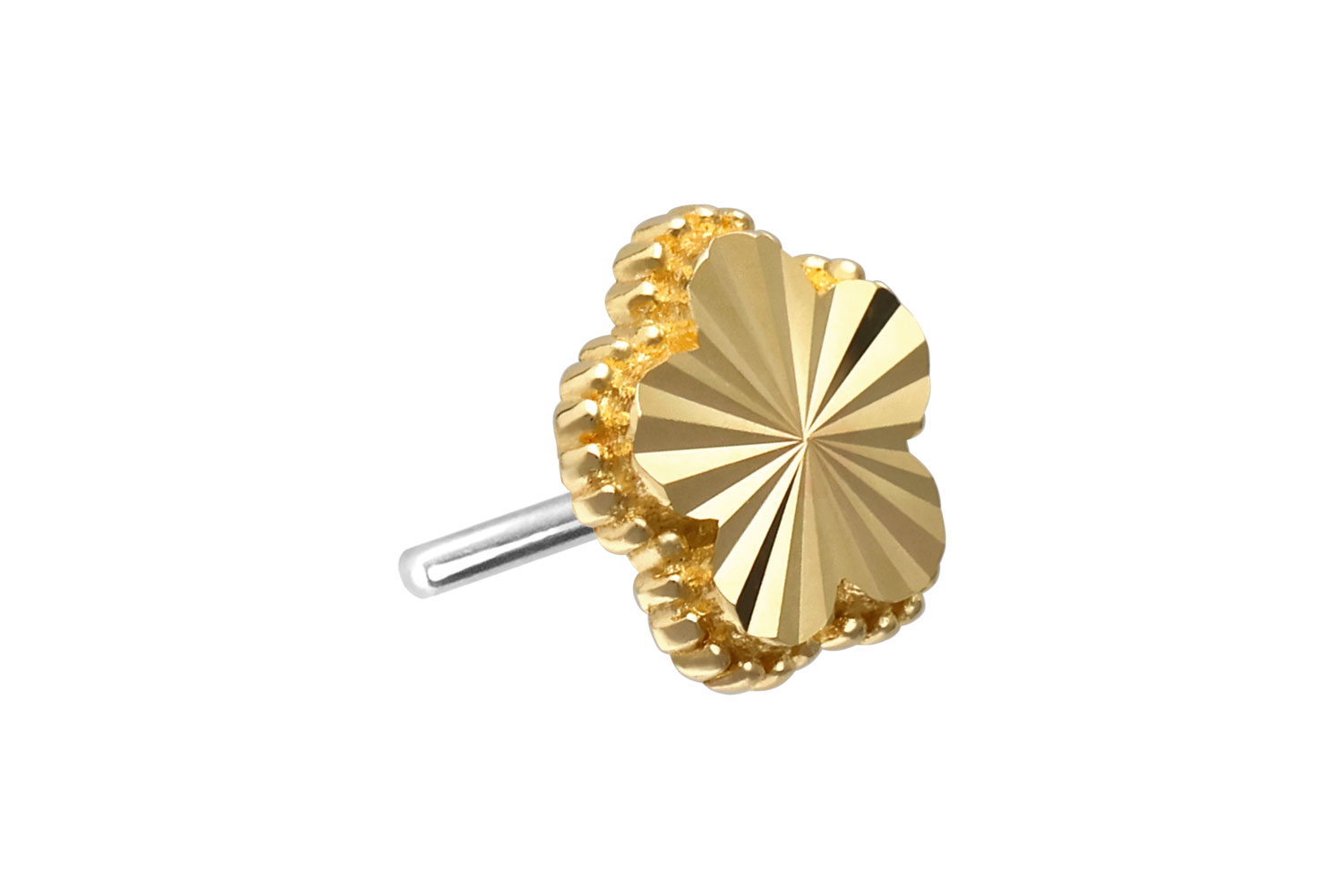 14 carat gold attachment with titanium push pin FLOWER | GO = Gold ...